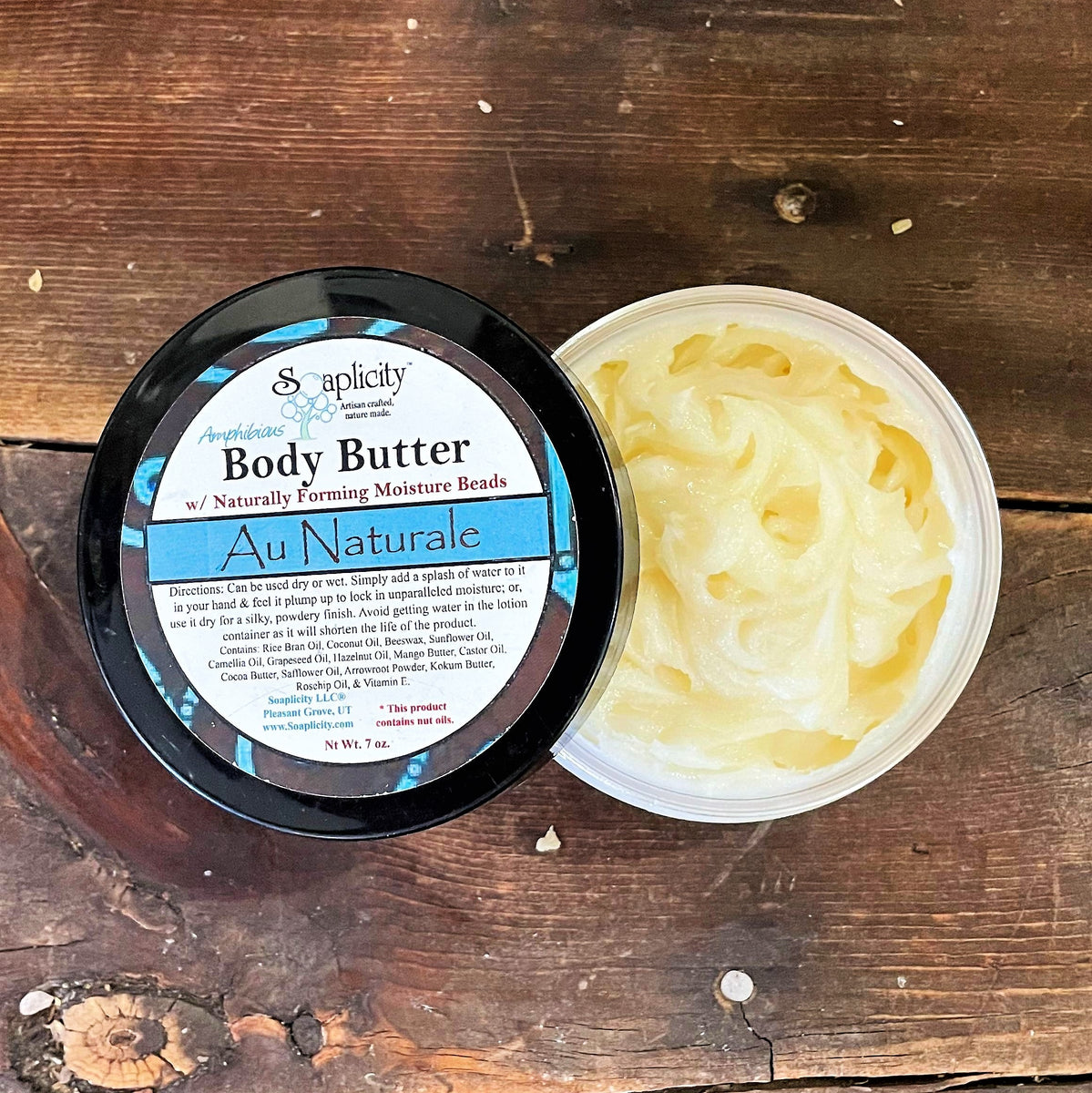 All-Natural Body Butter - Au Naturale (unscented) | Soaplicity