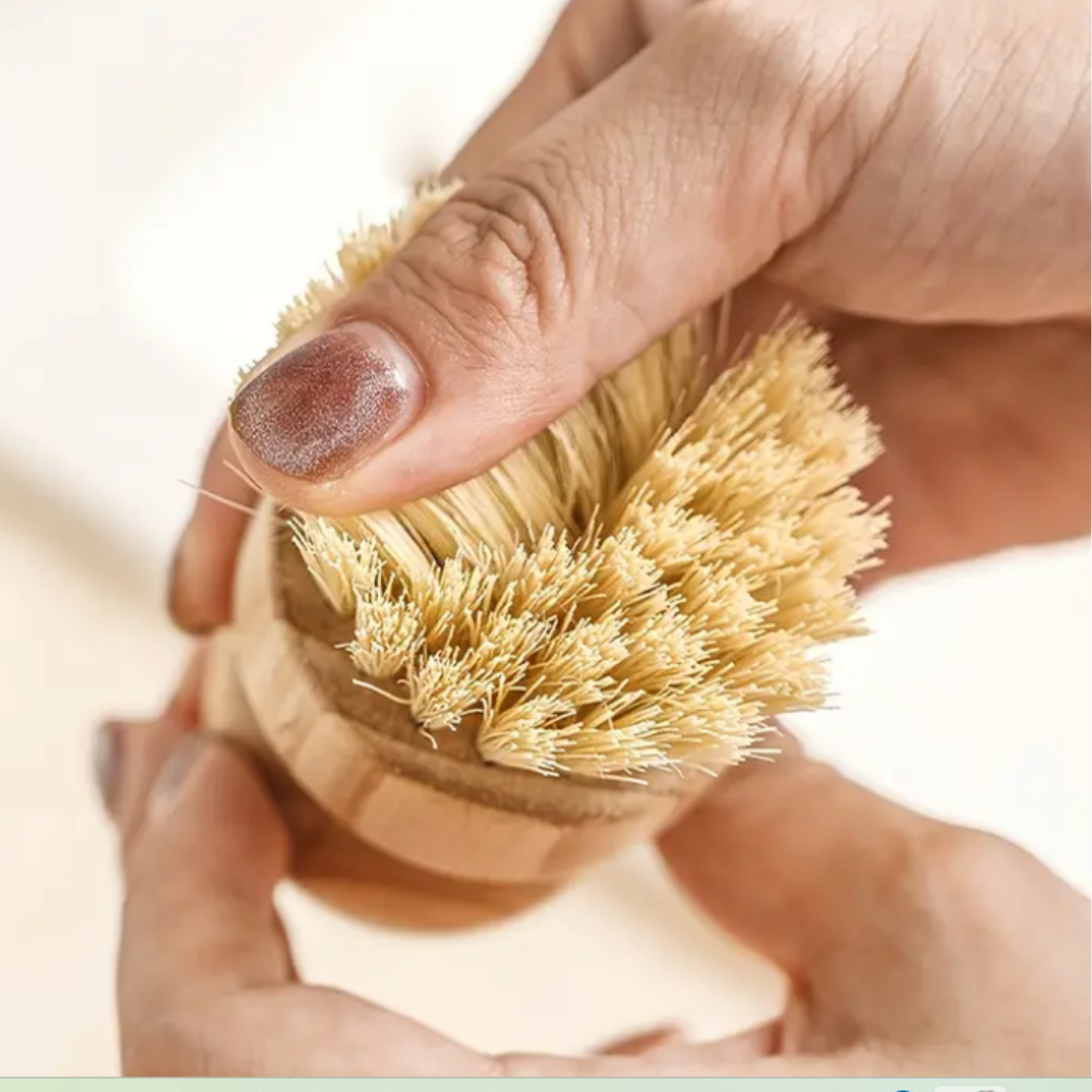 Eco-Friendly Natural Pot Cleaning Brush | Sustainable Kitchen Scrubber ...
