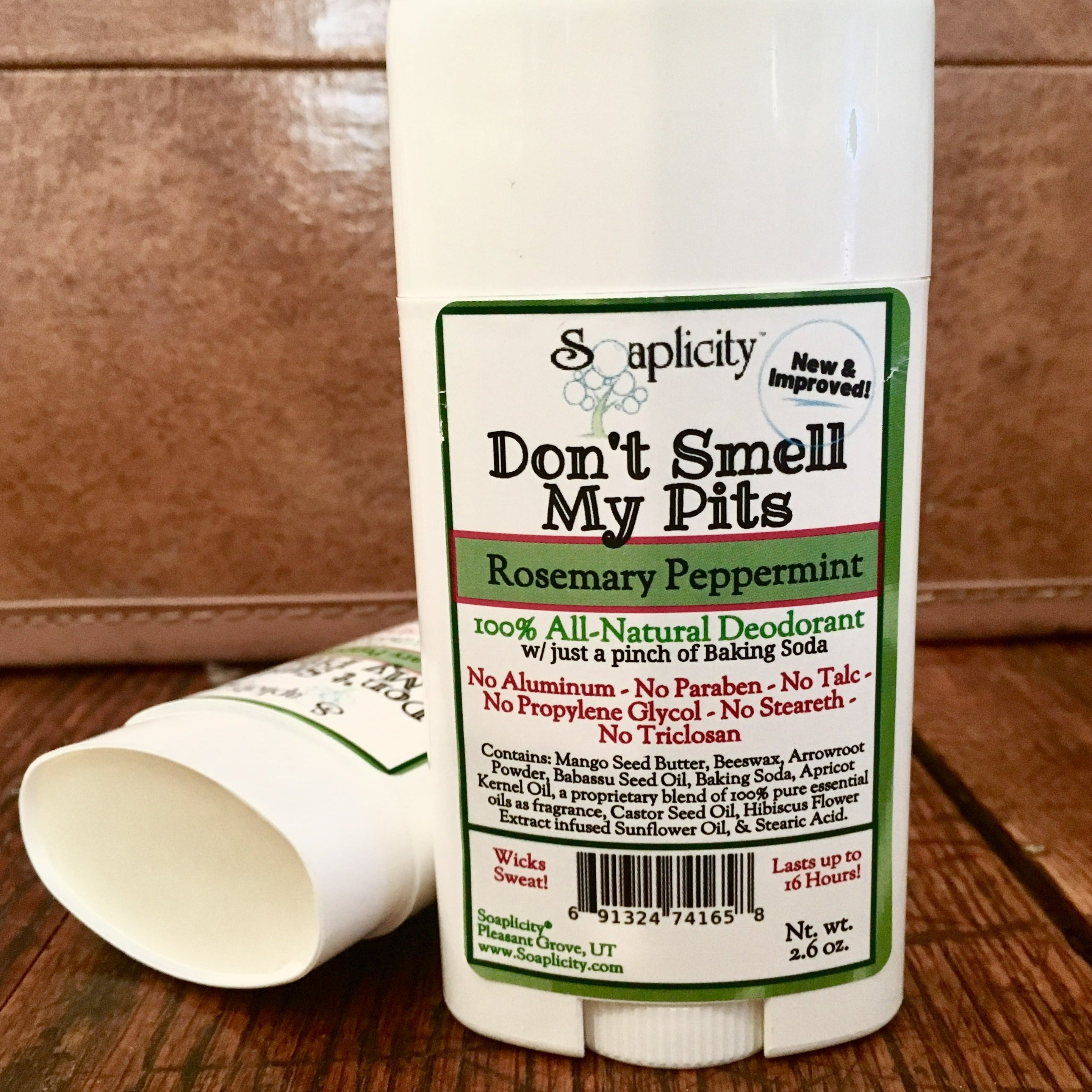 Don't Smell My Pits Natural Deodorant - Rosemary Peppermint | Soaplicity