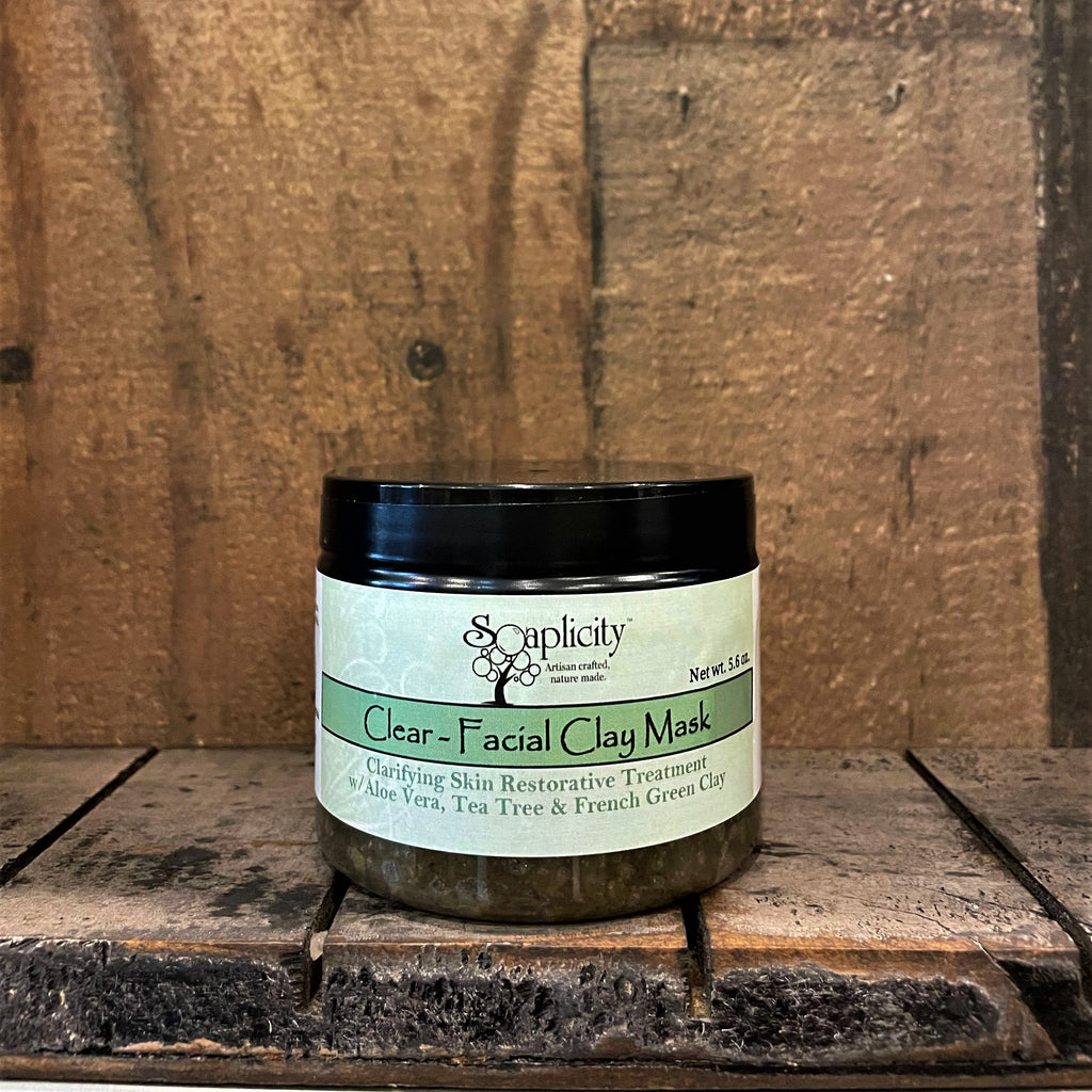 Clear, All-Natural Facial Clay Mask for Oily Skin | Soaplicity