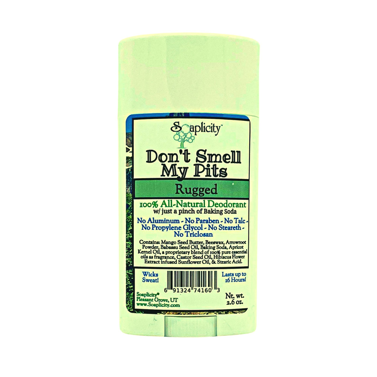 Don't Smell My Pits Natural Deodorant - Rugged | Soaplicity